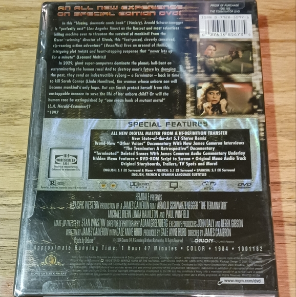 MGM | Media | The Terminator Special Edition On Dvd Schwarzenegger ...
